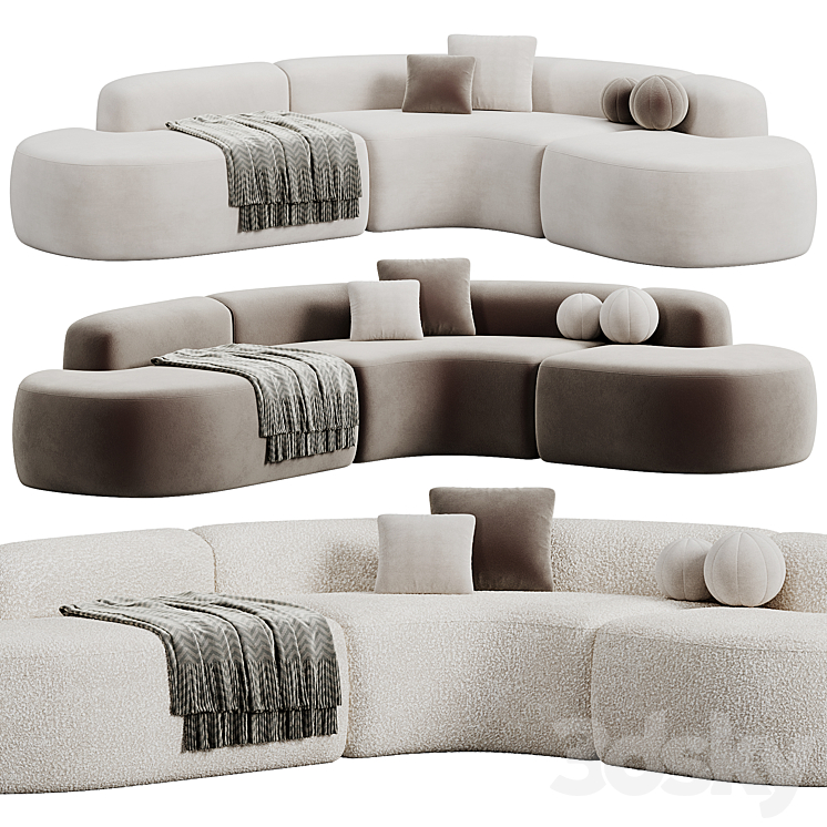 Round Corner Sofa Tess | Sofa - Sofa - 3D model