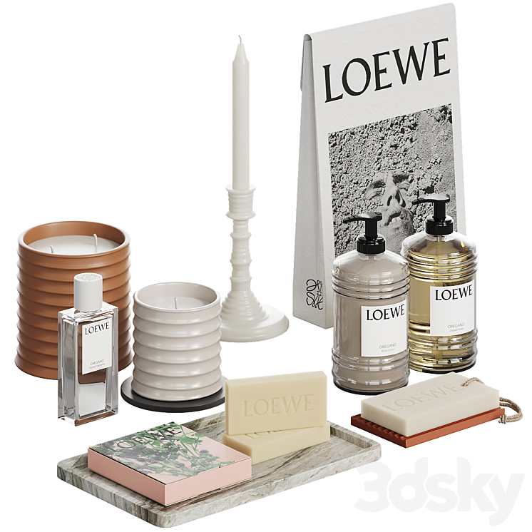 Loewe Oregano Decor Set - Bathroom accessories - 3D model