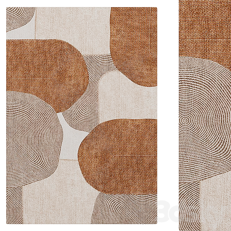 Abstract Area Rug - Carpets - 3D model