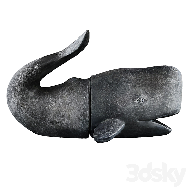 Whale Bookends - Sculpture - 3D model