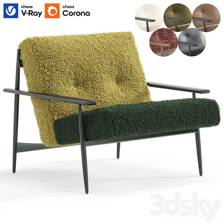 Trio Armchair By Minotti - Arm chair - 3D model