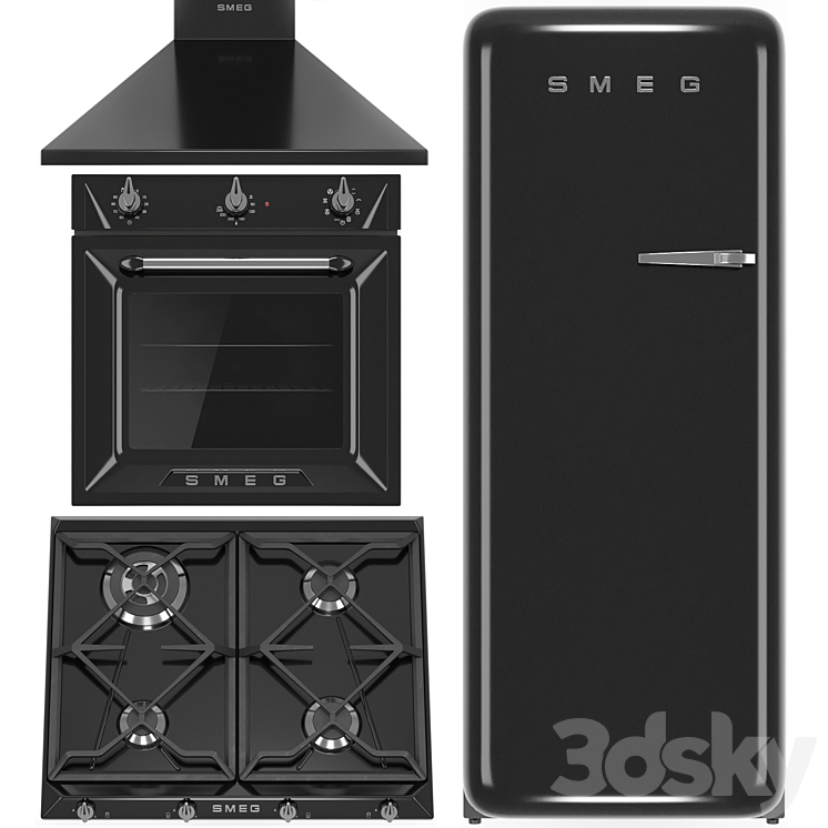 SMEG kitchen appliance collection - Kitchen appliance - 3D model