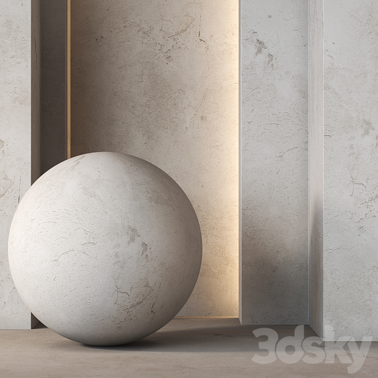 Grunge Plaster Wall Texture 4K - Seamless - Wall covering - 3D model