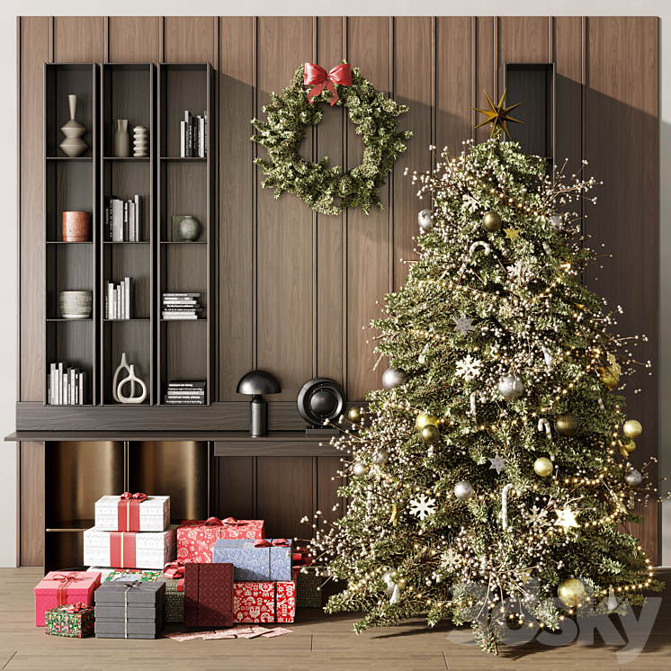 Christmas tree with decoration 06 vray - Other decorative objects - 3D ...