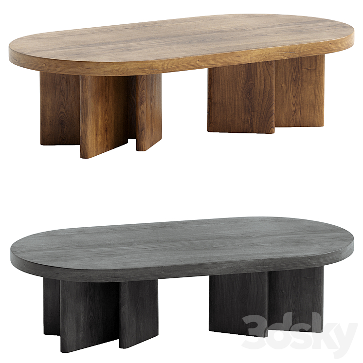 Pill Shape Coffee Table - Table - 3D model