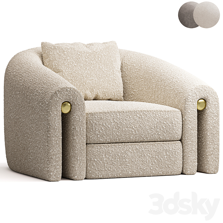 Davis Armchair - Arm chair - 3D model