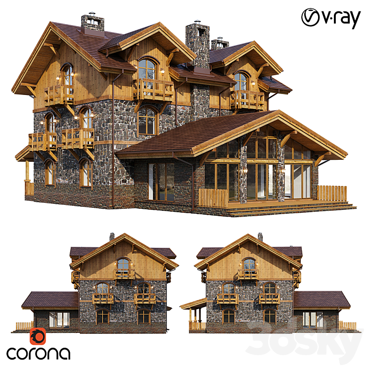 Alpine House - Building - 3D model