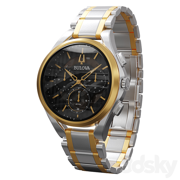 Wristwatch Bulova Curv - Watches & Clocks - 3D model