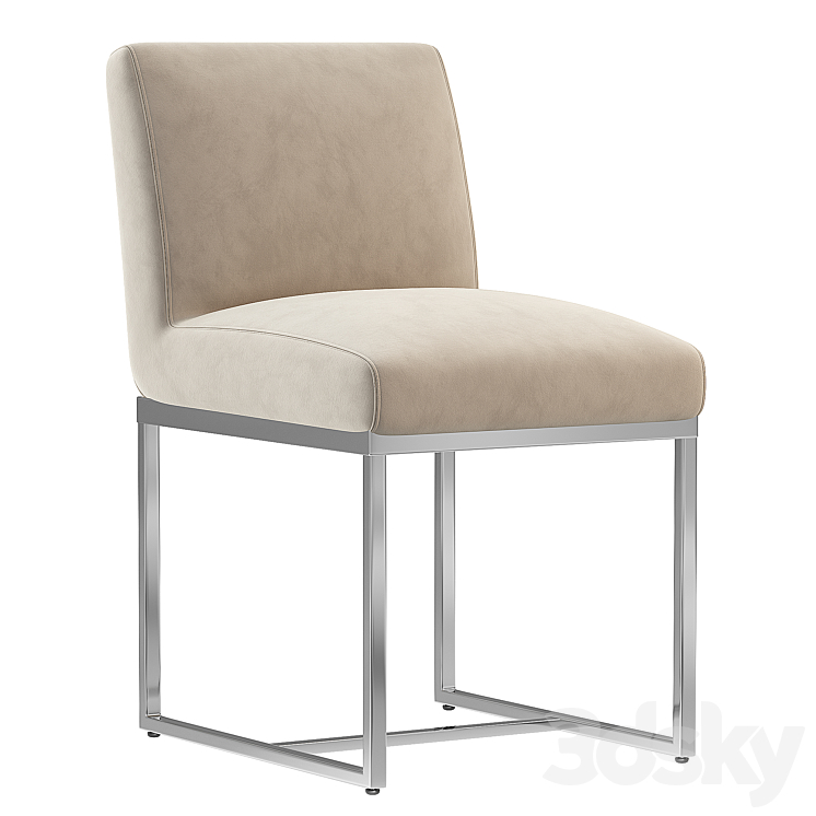 Emery Leather Dining Side Chair - Chair - 3D model