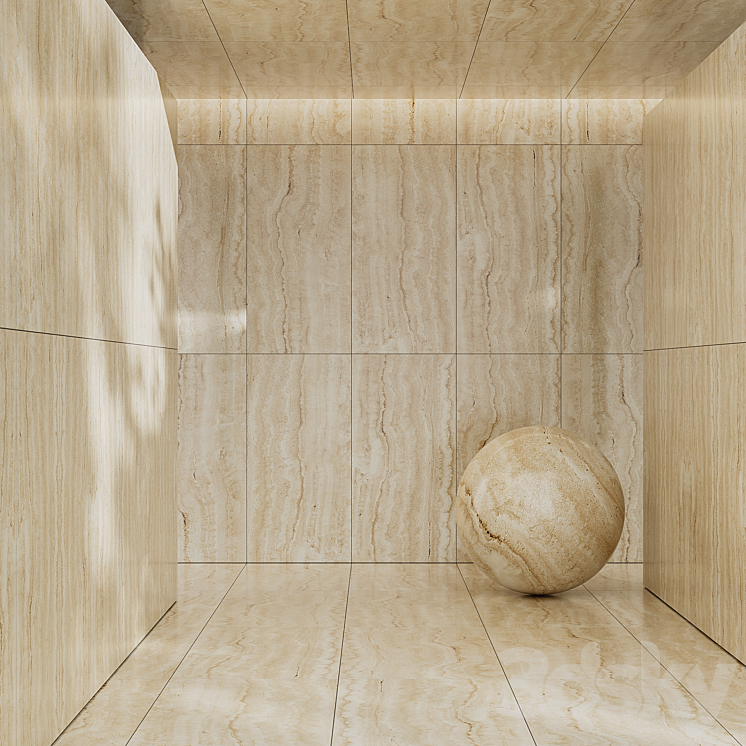 Crystal Travertino Porcelain Tiles - Tile - 3D model