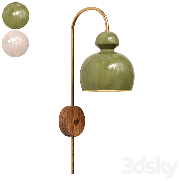MOBO Ceramic Wall Light - Wall light - 3D model