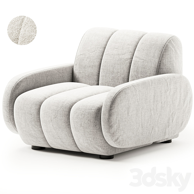 Jonathan Adler Brigitte Club Chair - Arm chair - 3D model