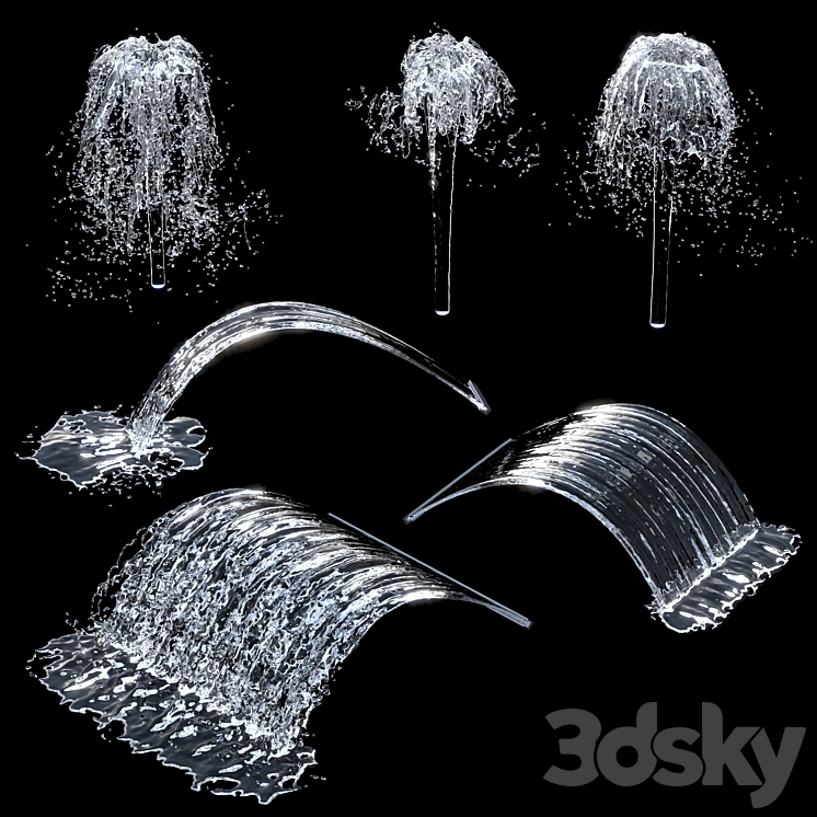 Waterfall fountains 061 - Other - 3D model