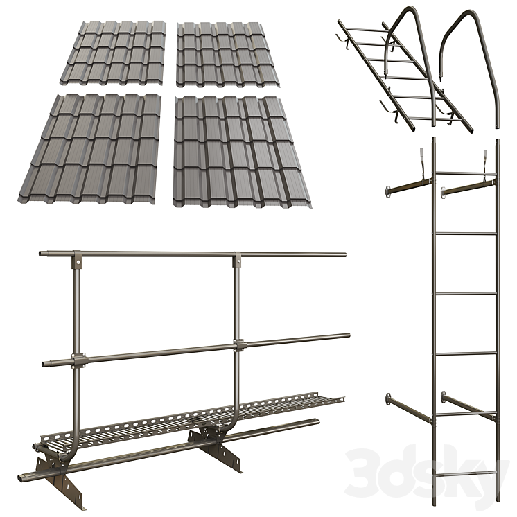 Roof Ladder - Facade element - 3D model