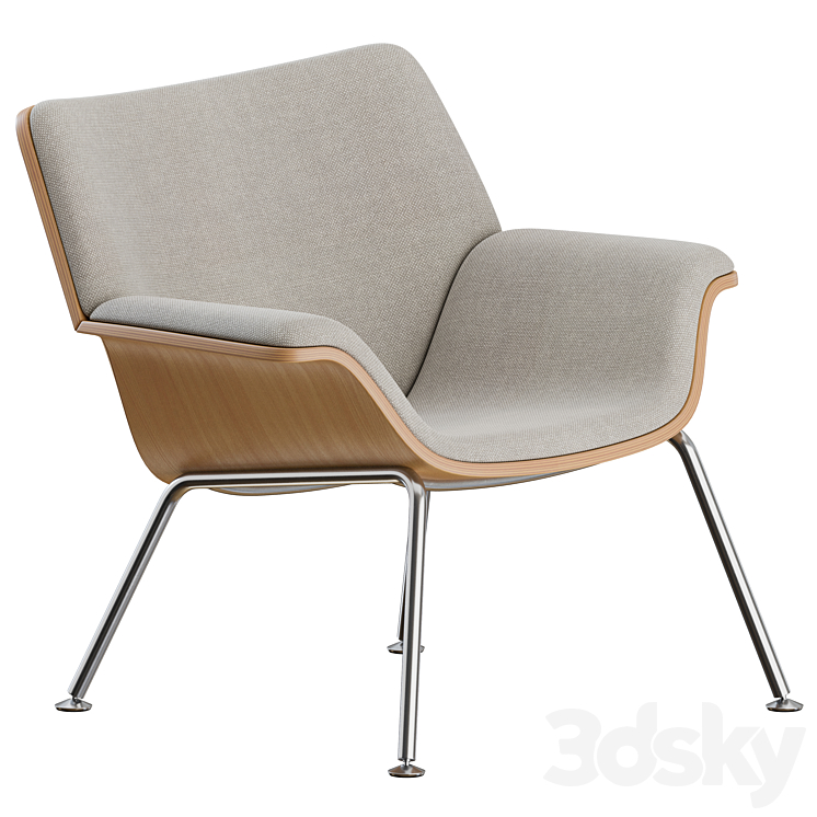 Swoop Plywood Lounge Chair by Herman Miller - Arm chair - 3D model
