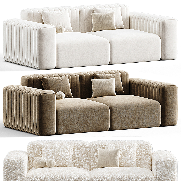 RIFF 2 seater sofa by NORR11 - Sofa - 3D model