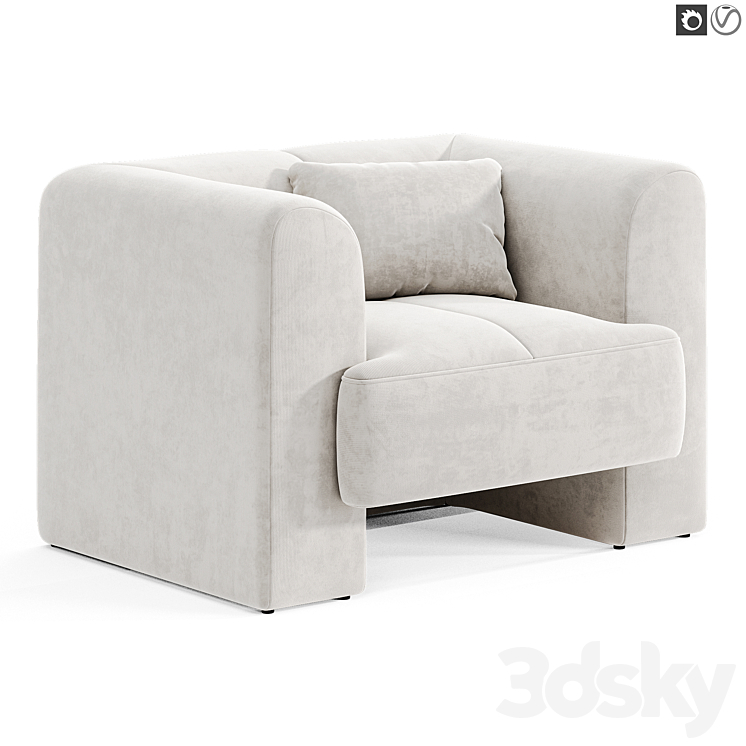Sillon Bobi - Arm chair - 3D model