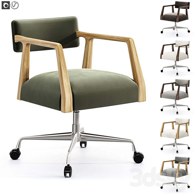 Tyler Desk Chair - Office furniture - 3D model