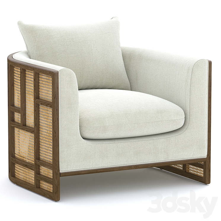 June Chair - Natural Oak - Arm chair - 3D model