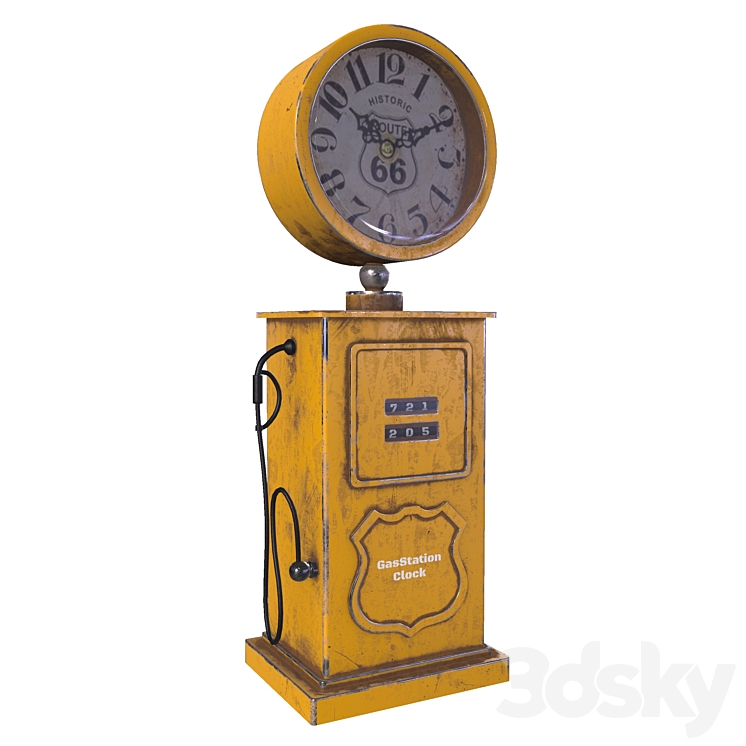 gas station clock - Watches & Clocks - 3D model