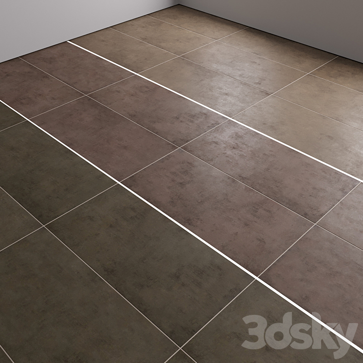 Tile Porcelain Brown | 4K | PBR - Tile - 3D model