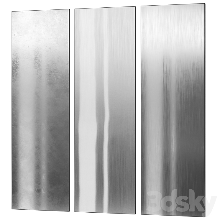 Set of metal and stainless steel materials - Metal - 3D model