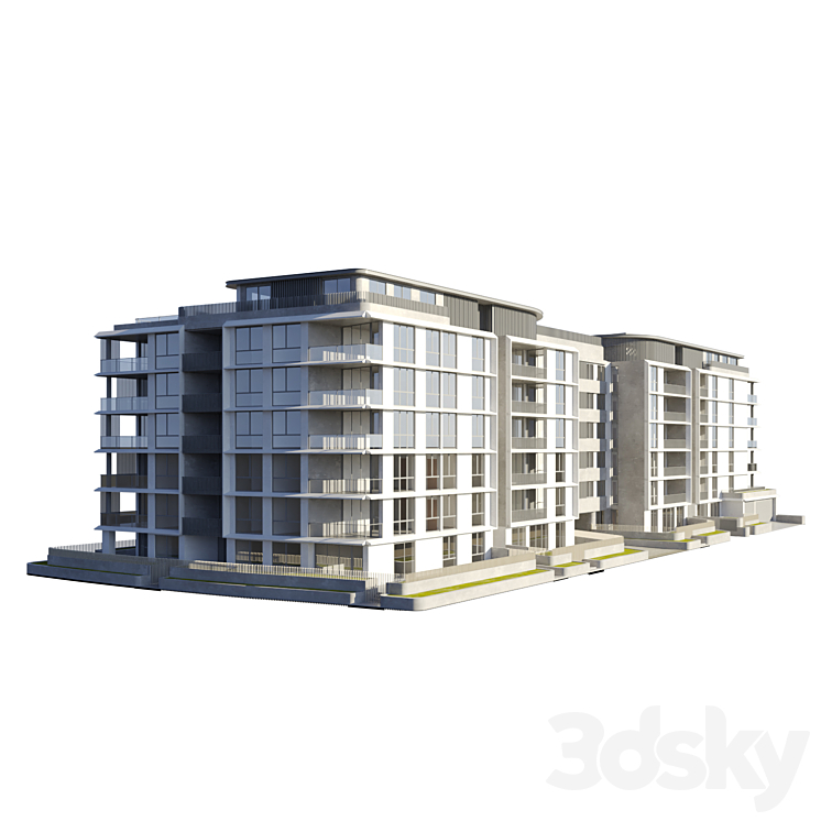 Residential Apartment Building 1 - Building - 3D model