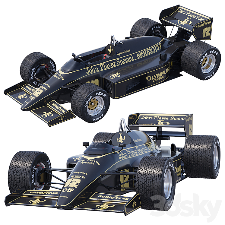 Lotus 97T Formula 1 Car 1985 - Transport - 3D model
