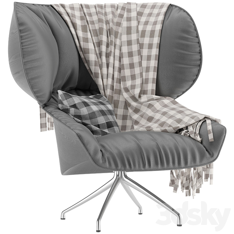 Tabano B&B Italia - Arm chair - 3D model