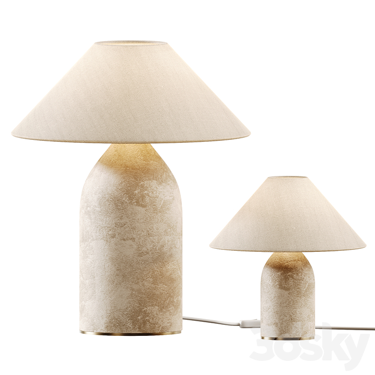 Zara Home Large & Mini Ceramic Table Lamps - Table lamp - 3D model