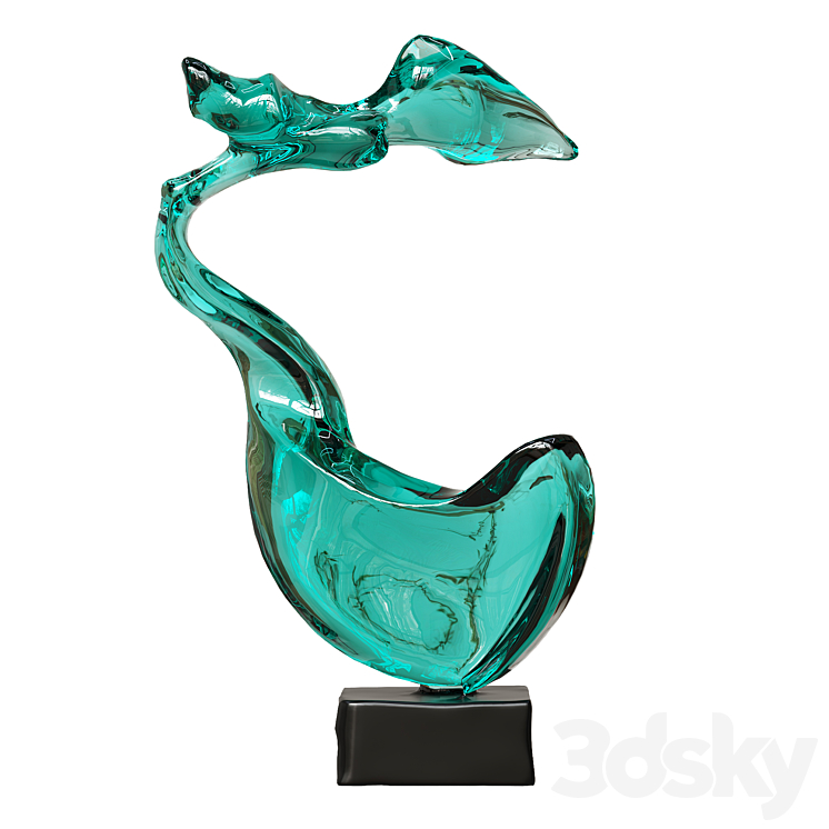 Crystal Wave sculpture - Sculpture - 3D model