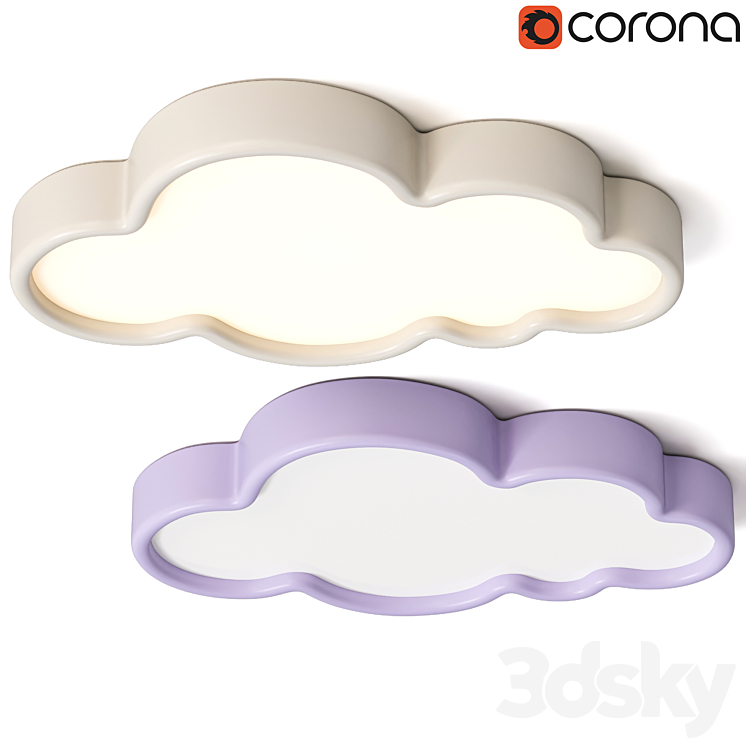 Crown Cloud Ceiling Lamp - Ceiling lamp - 3D model