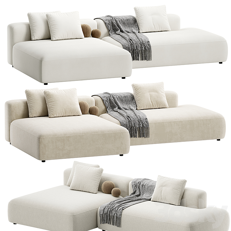 Stone Modular Sofa - Sofa - 3D model