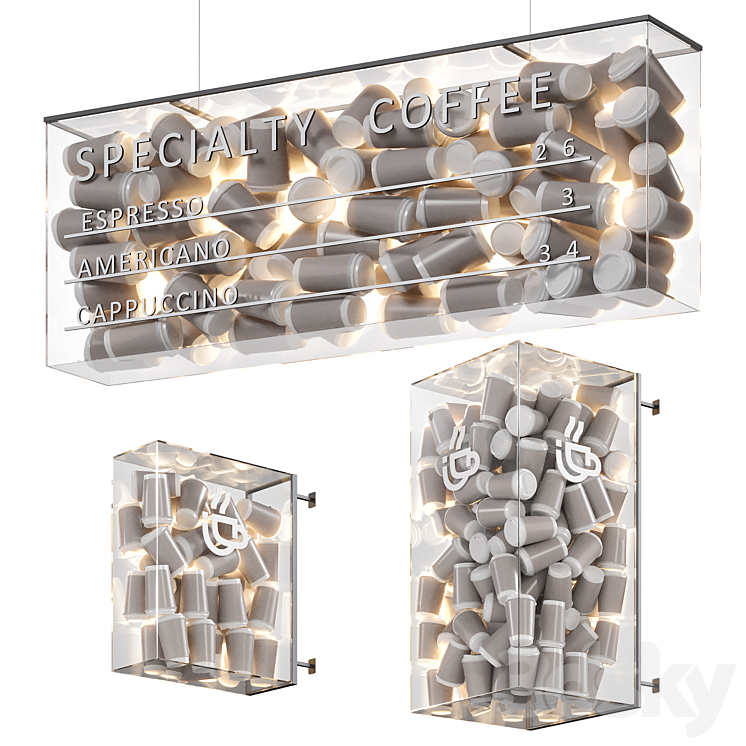 Coffee Lightbox - Shop - 3D model