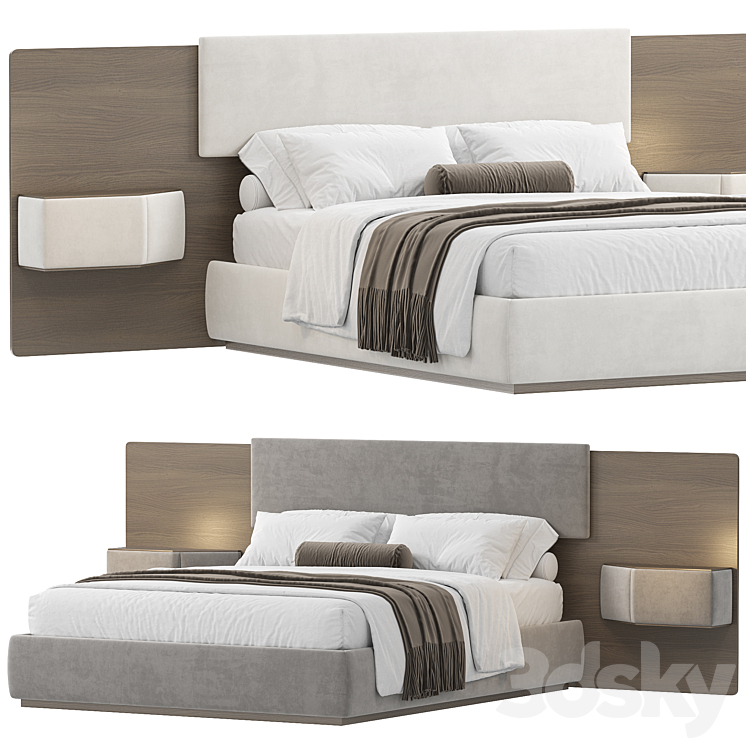 Wave XL Bed - Bed - 3D model