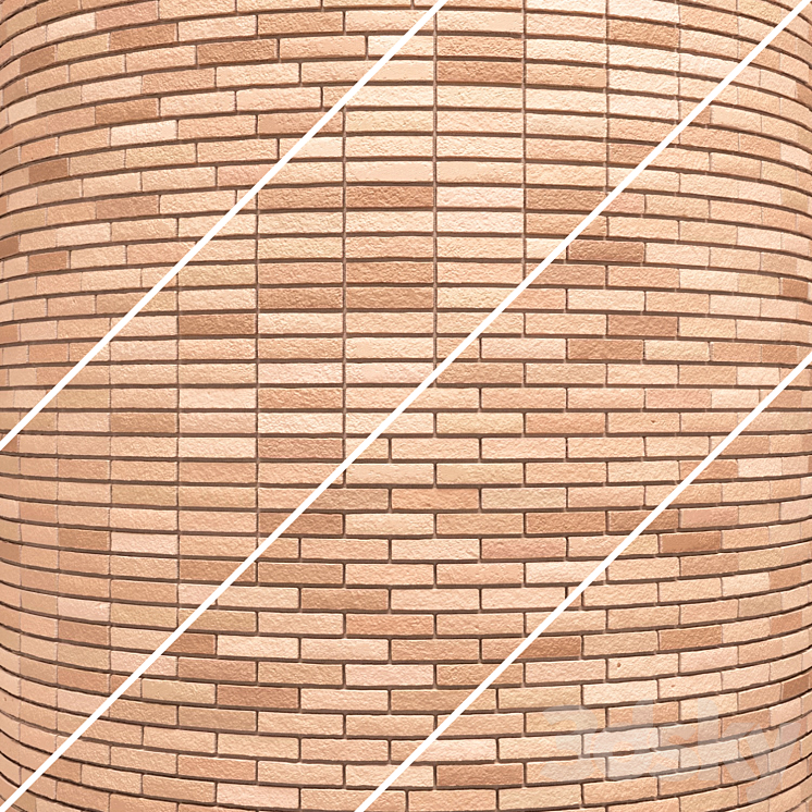 brick texture light brown 4k pbr 040 - Brick - 3D model