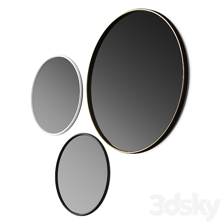 Birk Mirror by Meridiani - Mirror - 3D model