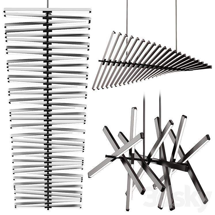 Rhythm Horizontal by Vibia - Pendant light - 3D model