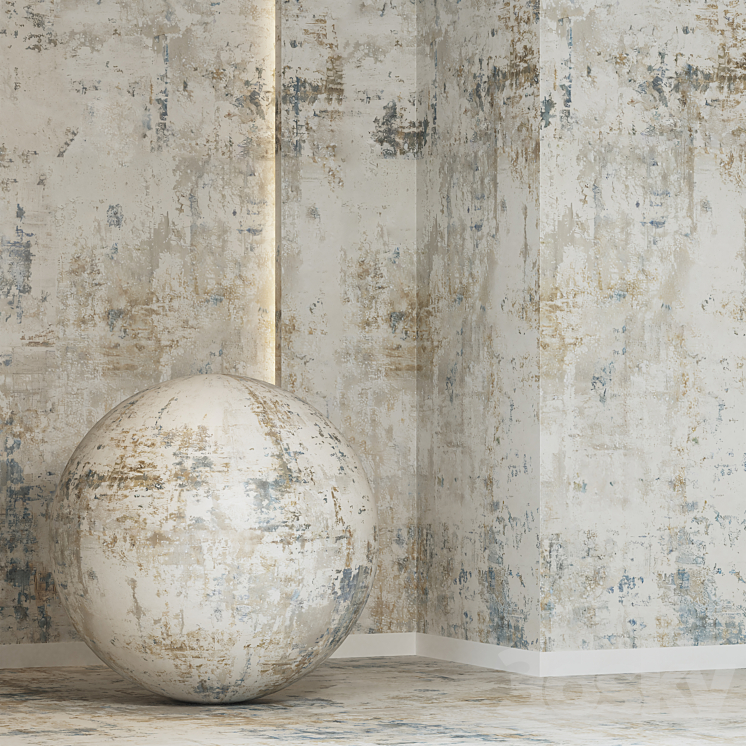 Wallpaper 34 - Seamless 4K Texture - Wall covering - 3D model