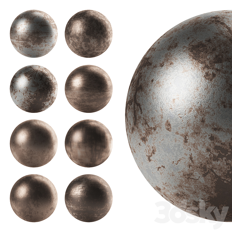 Iron Texture Set 002 - Metal - 3D model