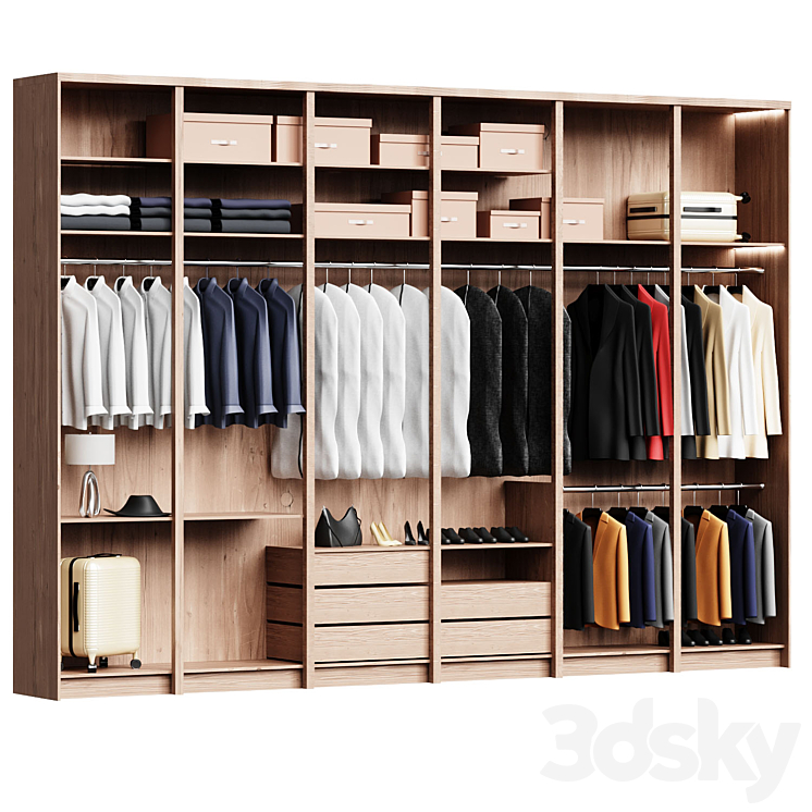 Basic wardrobe 02 - Wardrobe & Display cabinets - 3D model
