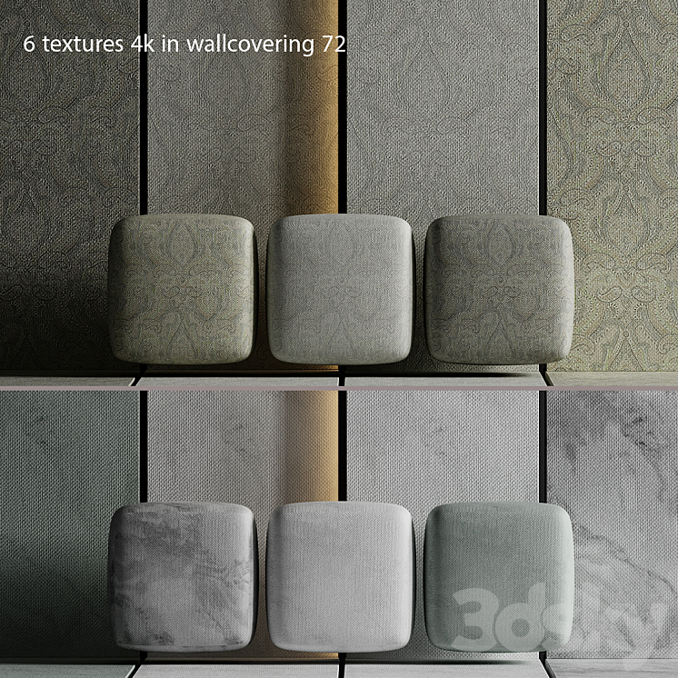 6 textures 4k in wallcovering 72 - Wall covering - 3D model