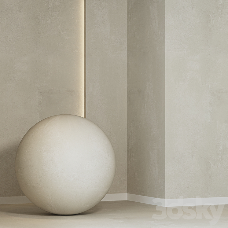 Plaster 04 - Seamless 4K Texture - Wall covering - 3D model