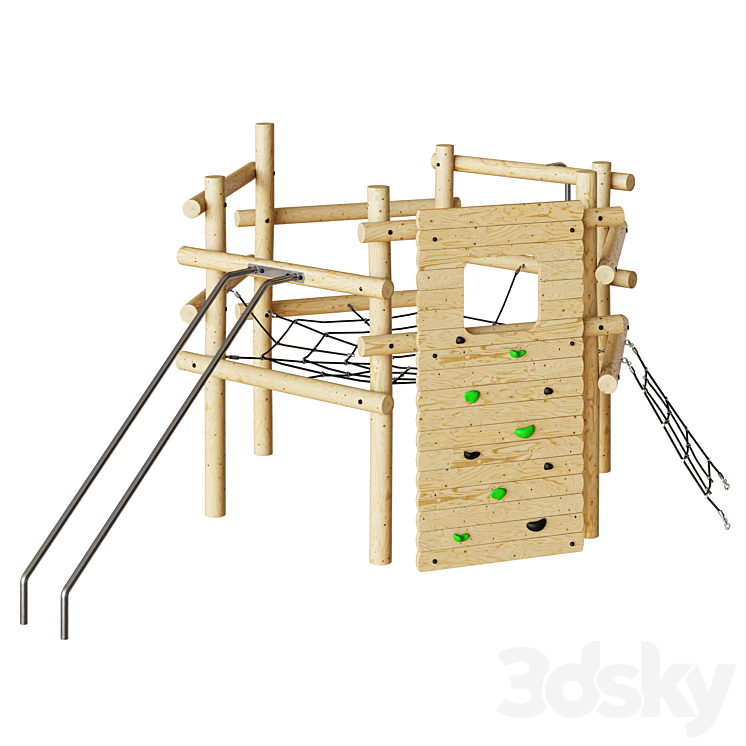 Children's climbing frame "Spiderweb" - Playground - 3D model