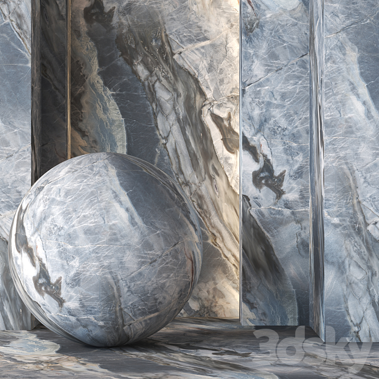 2 Marble Texture 4K - Seamless - Stone - 3D model