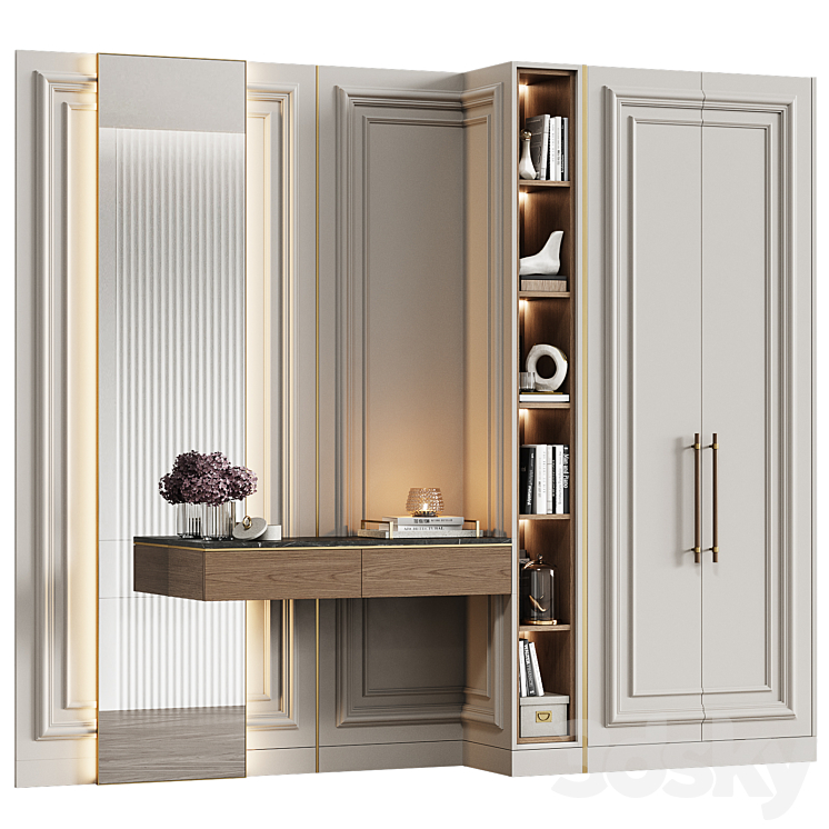 Wardrobe for the hallway in a modern classic style 119 - Wardrobe ...