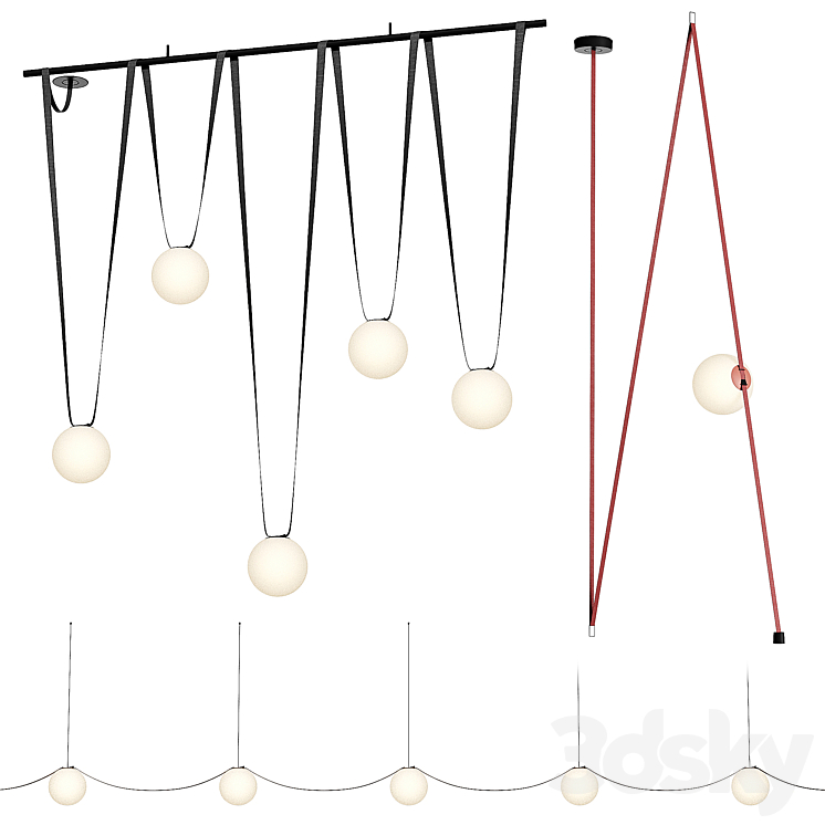 Plusminus by Vibia - Pendant light - 3D model