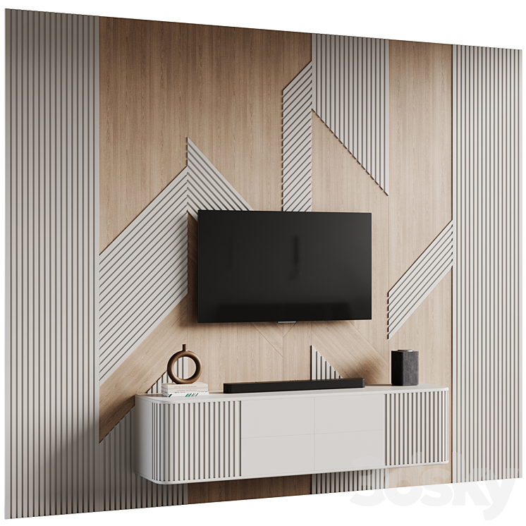 Modern TV Wall 034 - TV Wall - 3D model