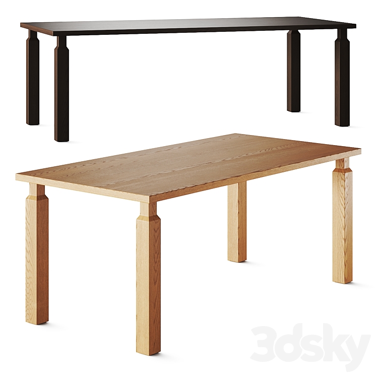CB2 Daybreak Rectangular Wood Dining Tables - Table - 3D model