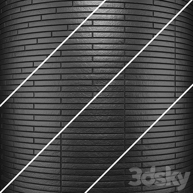 Brick texture long 4k pbr 070L - Brick - 3D model